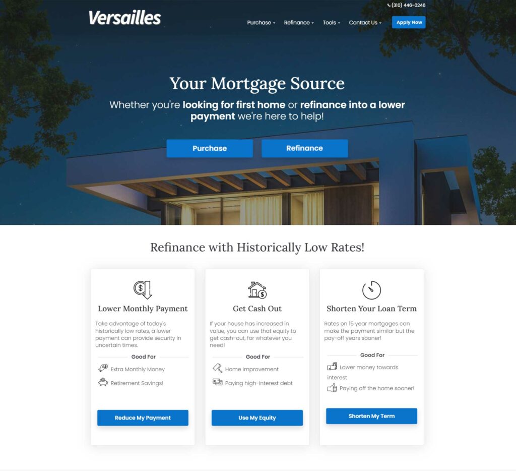 Best Mortgage Website Themes Templates and Landing Pages